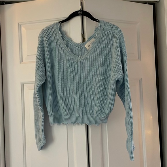 Jessica Simpson | Sweaters | Jessica Simpson Blue Cropped Sweater ...